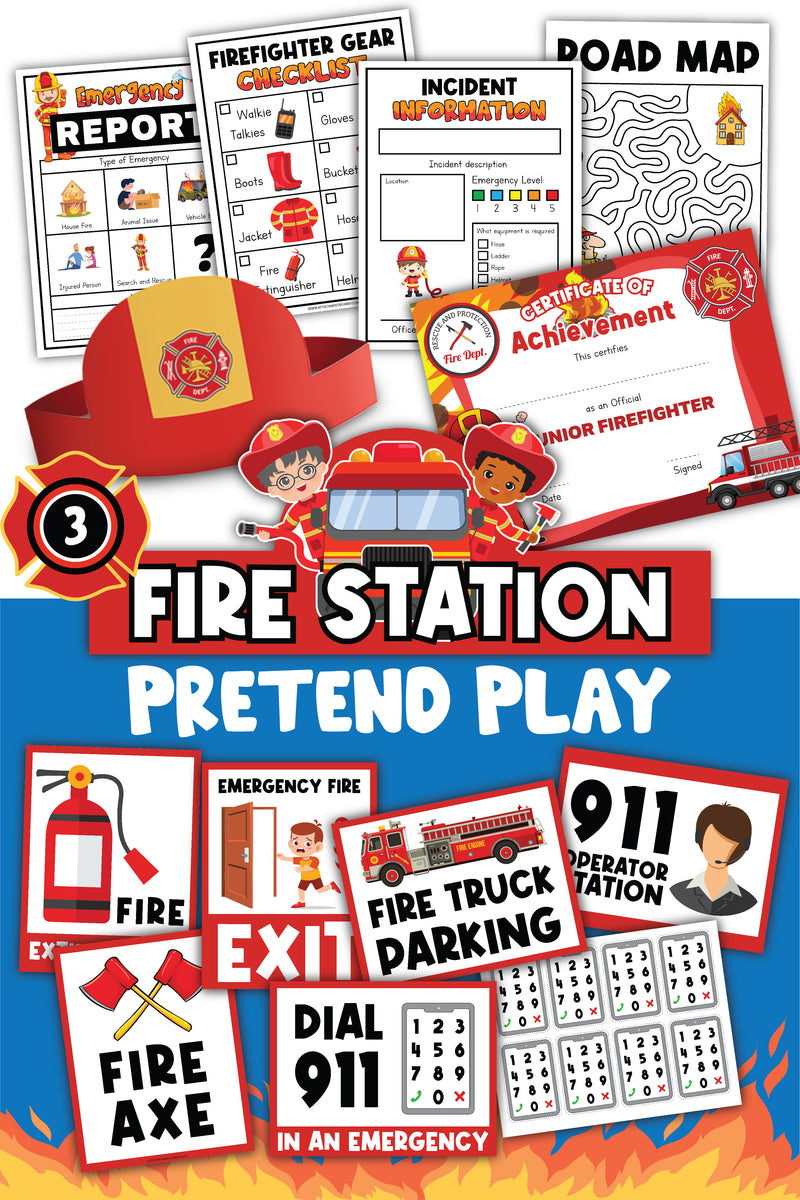 Fire Station Pretend Play Set – Attachment Mummy Printables
